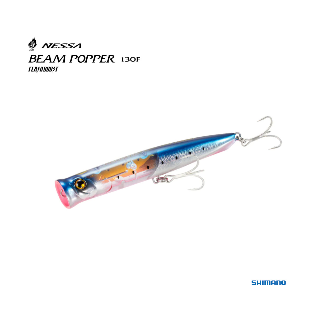 Попер SHIMANO NESSA HOT SAND BEAM POPPER 130F 29g FLASH BOOST - Попери