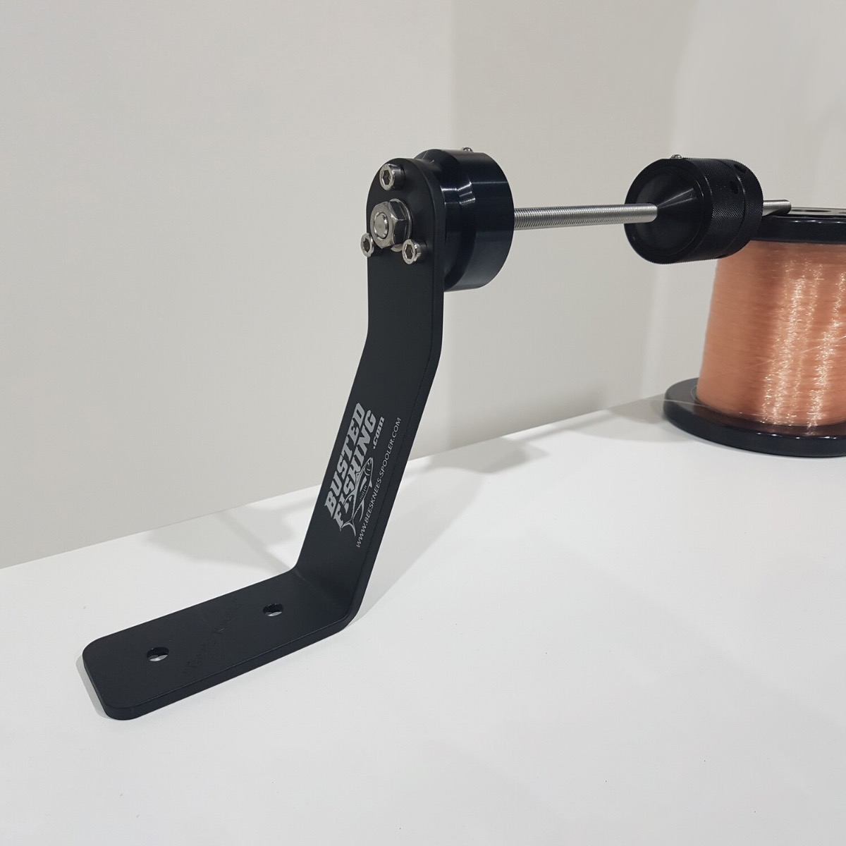 "BEE'S KNEES" REEL SPOOLER ANODIZED BLACK - BUSTED FISHING