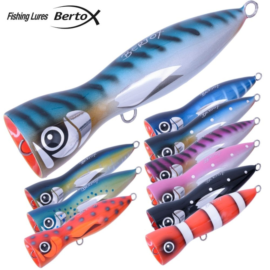 Попер BERTOX LURES WOODEN POPPER 17cm 100g - Попери